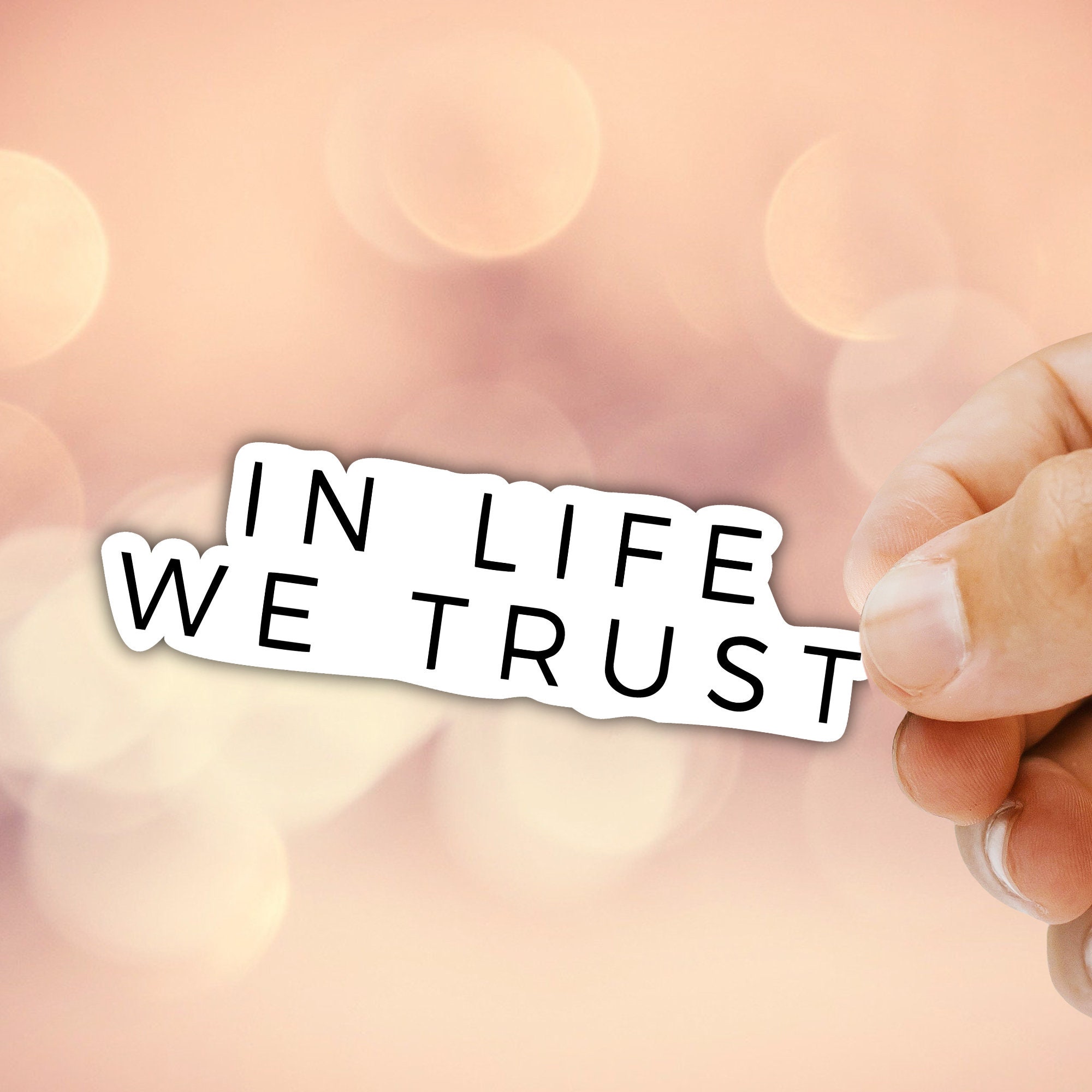 In Life We Trust Vinyl Sticker Decal | Etsy