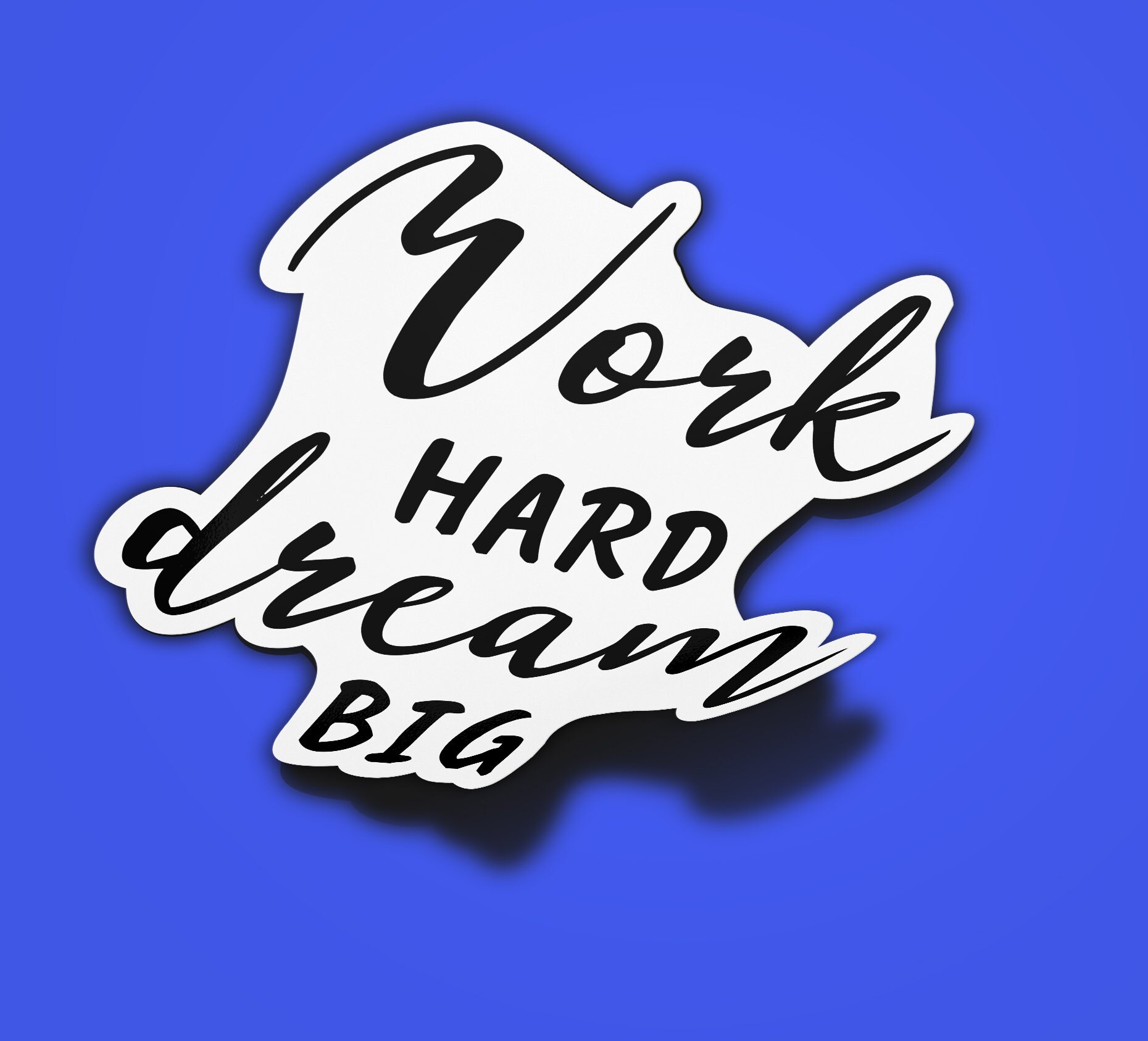 Work Hard Dream Big Vinyl Sticker Decal | Etsy