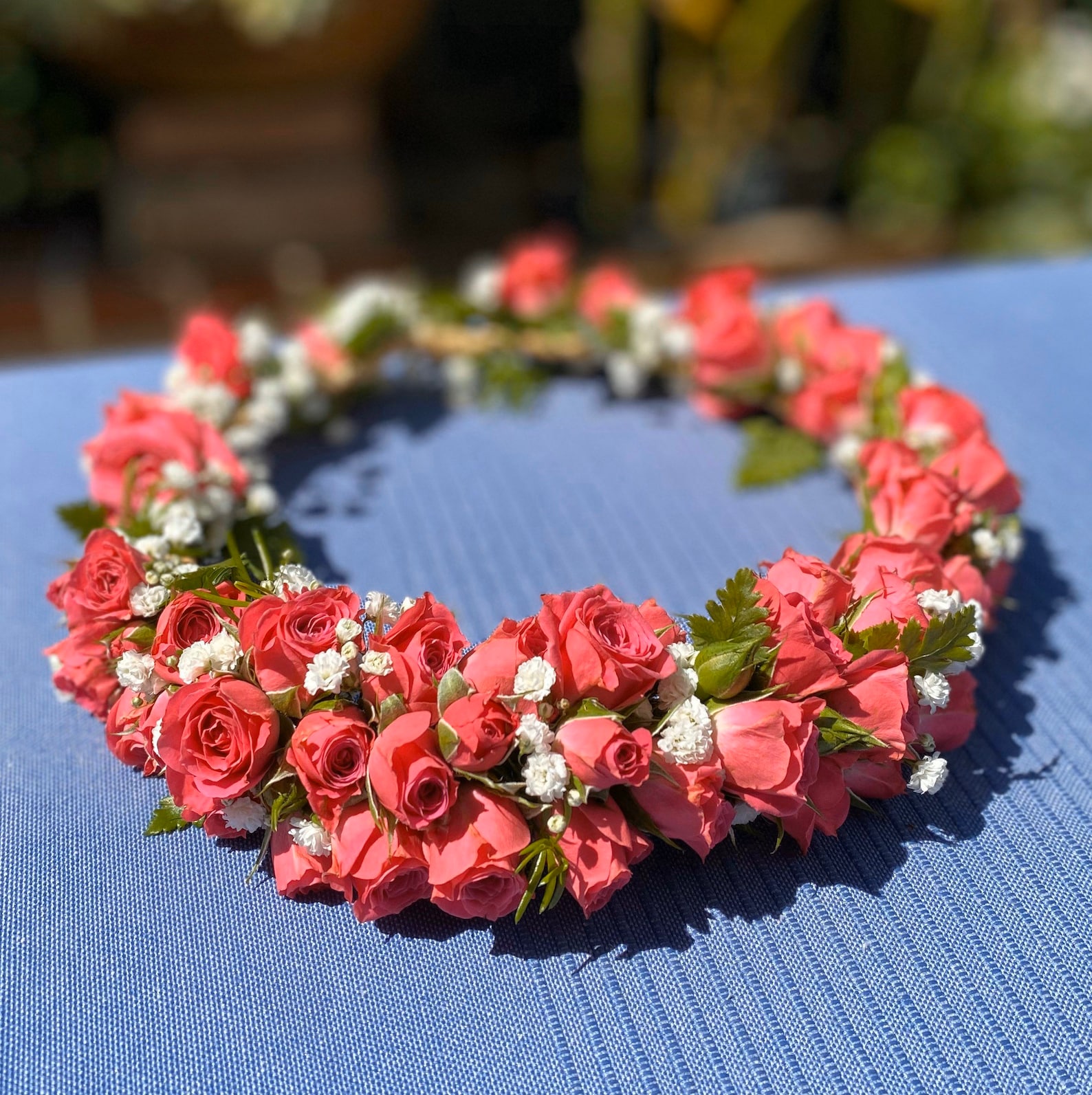 Madison Rose Lei Po'o Crown Flower | Etsy