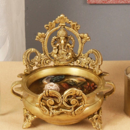 Ethnic Design Decorative Brass Urli Traditional Bowl - Etsy