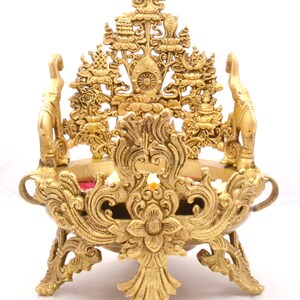 Ethnic Indian Elephant Design Brass Urli, Decorative Urli for Corner ...
