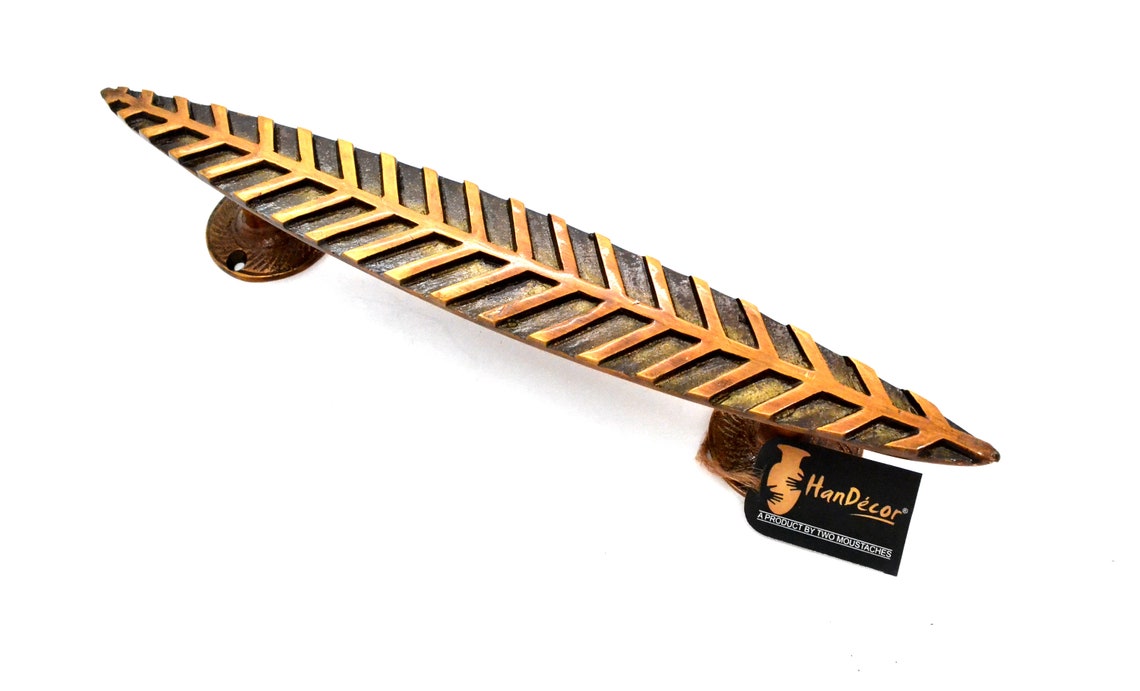 Leaf Design Brass Door Handle Handles for Main Doors Home - Etsy