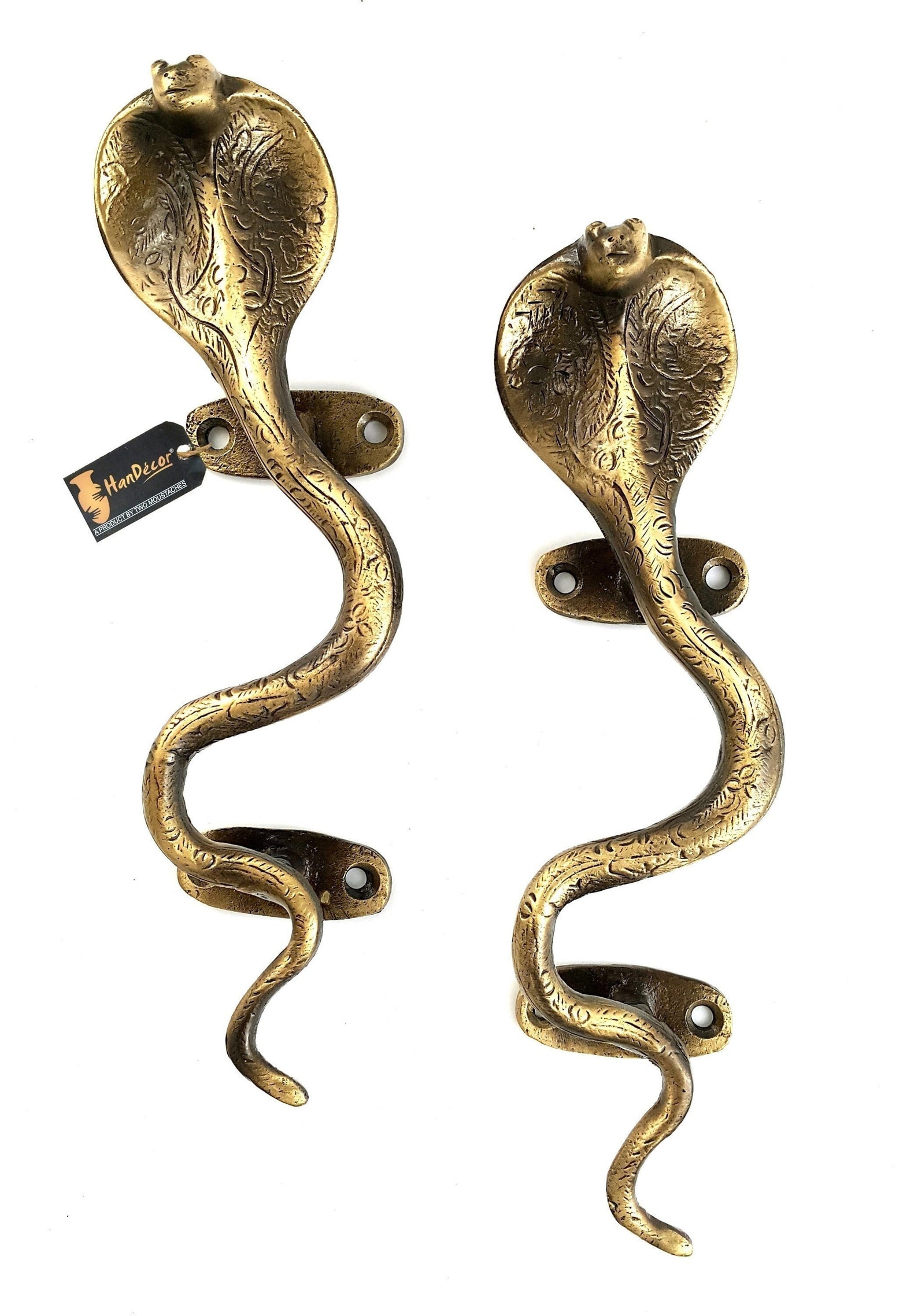 Snake Design Brass Door Handle Pair Brass Main Door Handles - Etsy
