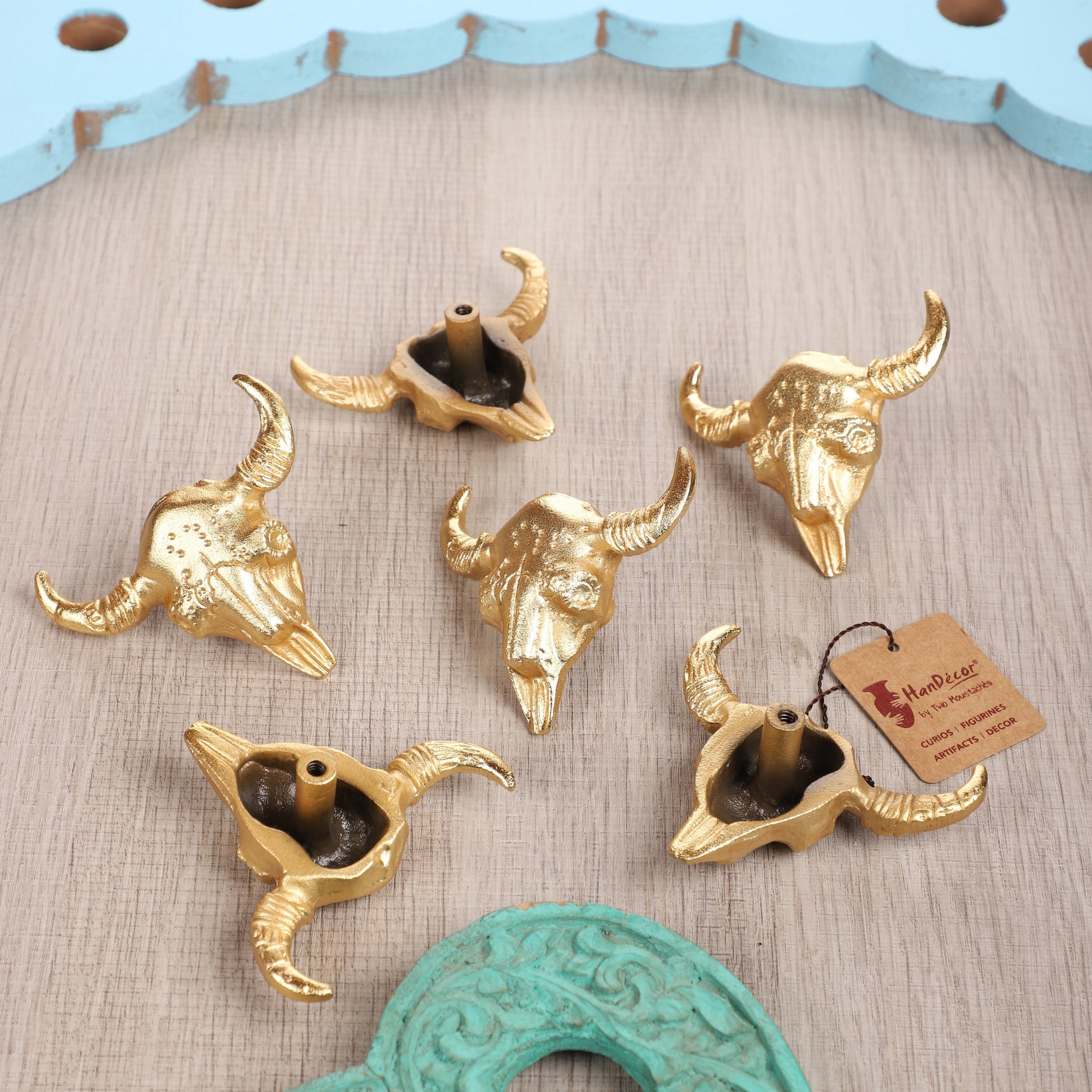 Buffalo Skull Design Cabinet/wardrobe Knobs pack of 8 Knobs | Etsy