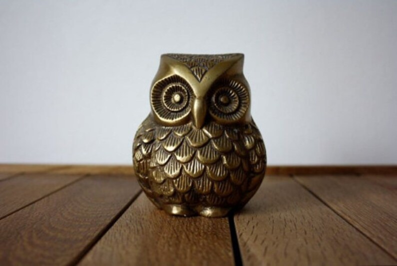 Vintage Brass Owl Showpiece Showpiece for Room Decor Home | Etsy