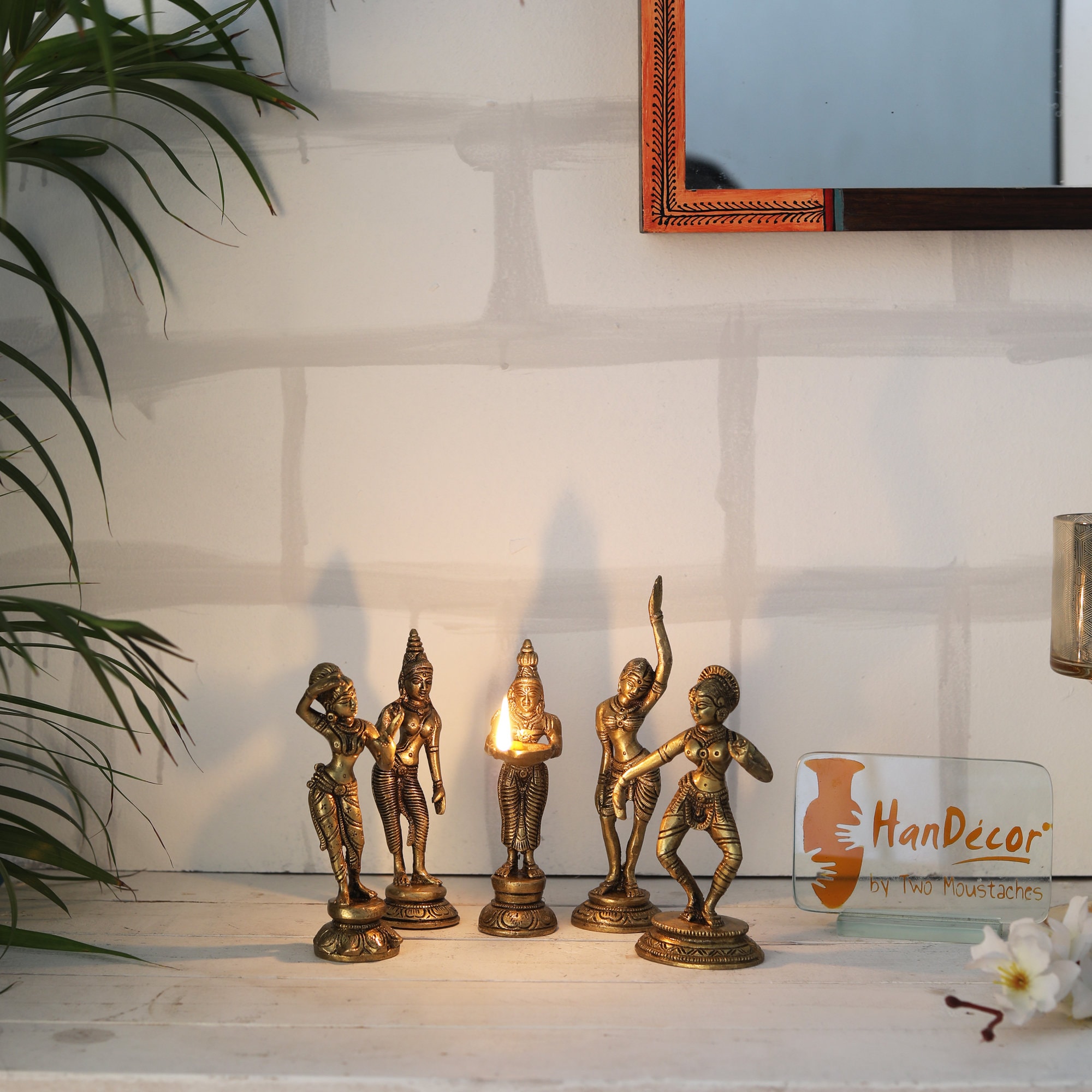 Brass Apsara Showpieces Set of 5 Home Decor Showpieces - Etsy Australia