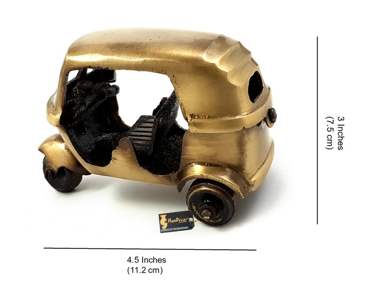 Vintage Auto Rickshaw Miniature Brass Decor Showpiece - Etsy