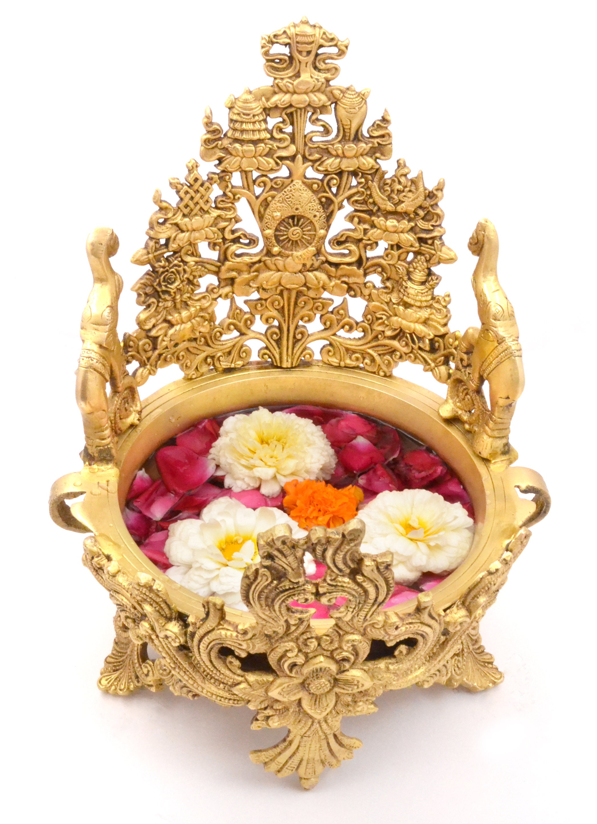 Ethnic Indian Elephant Design Brass Urli Decorative Urli for | Etsy