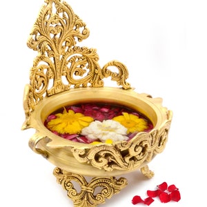 Ethnic Design Decorative Brass Urli Traditional Bowl Showpiece ...