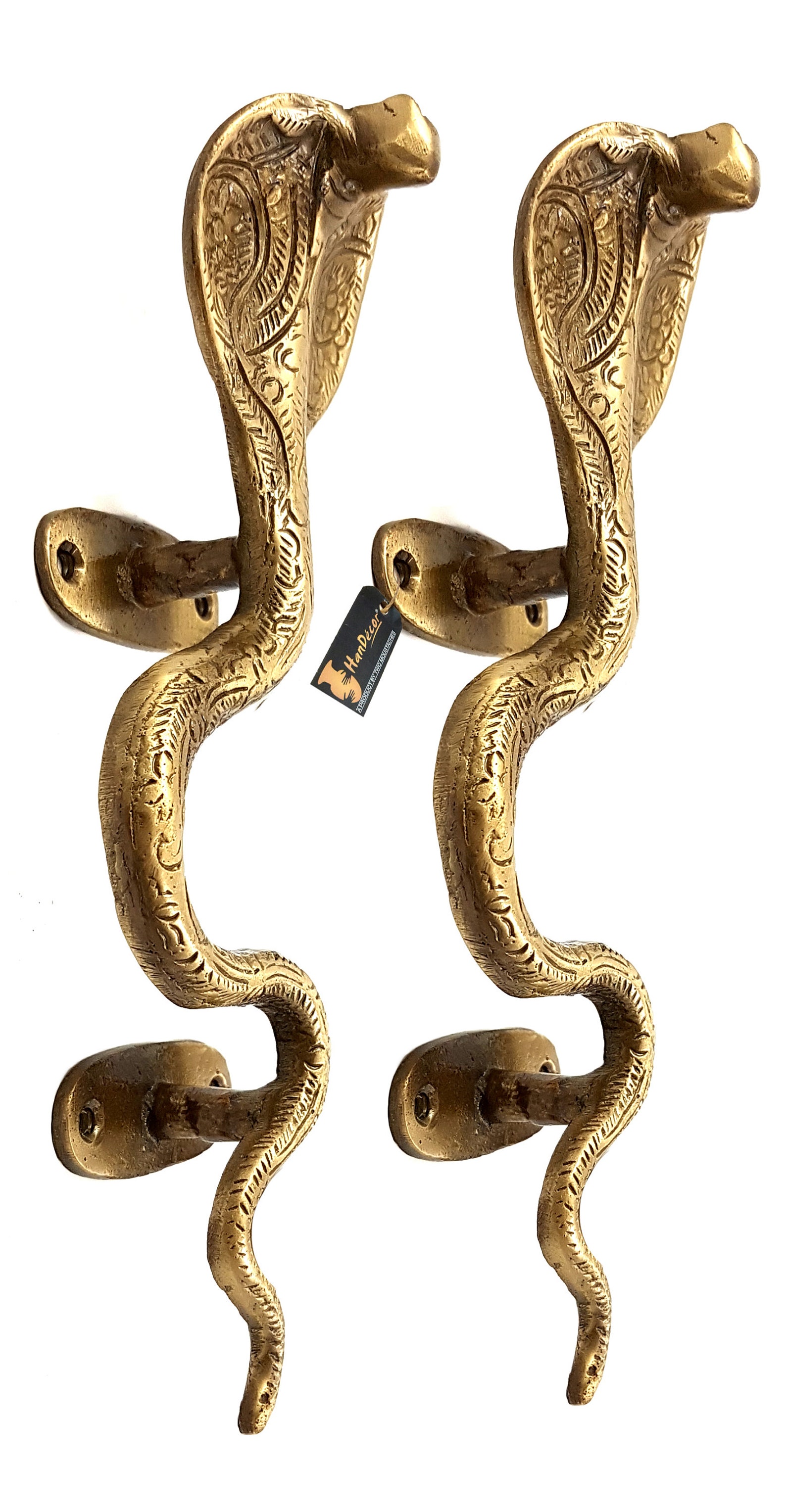 Snake Design Brass Door Handle Pair Brass Main Door Handles - Etsy