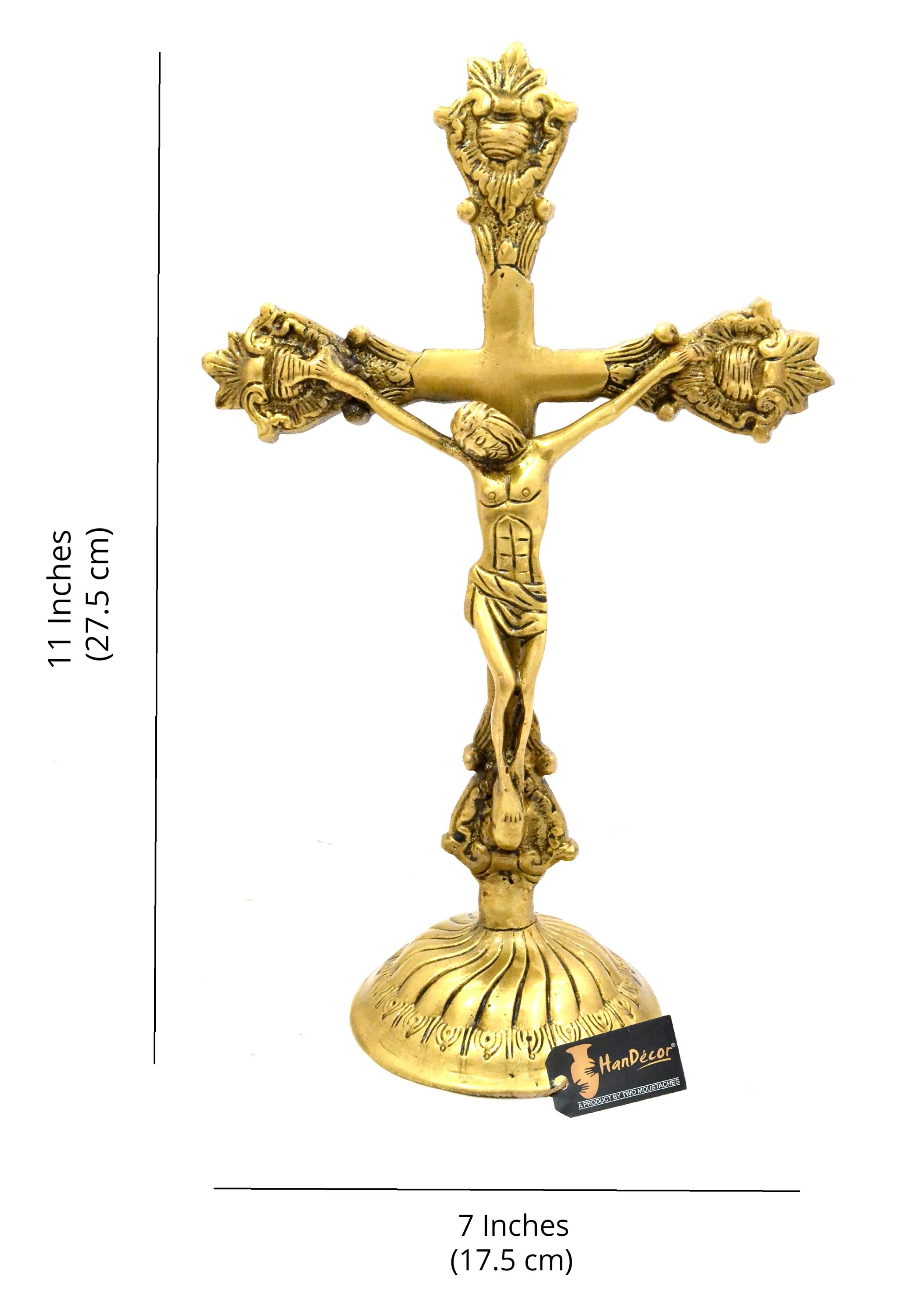 Crucifix Brass Cross With Lord Jesus Christ on the Cross | Etsy