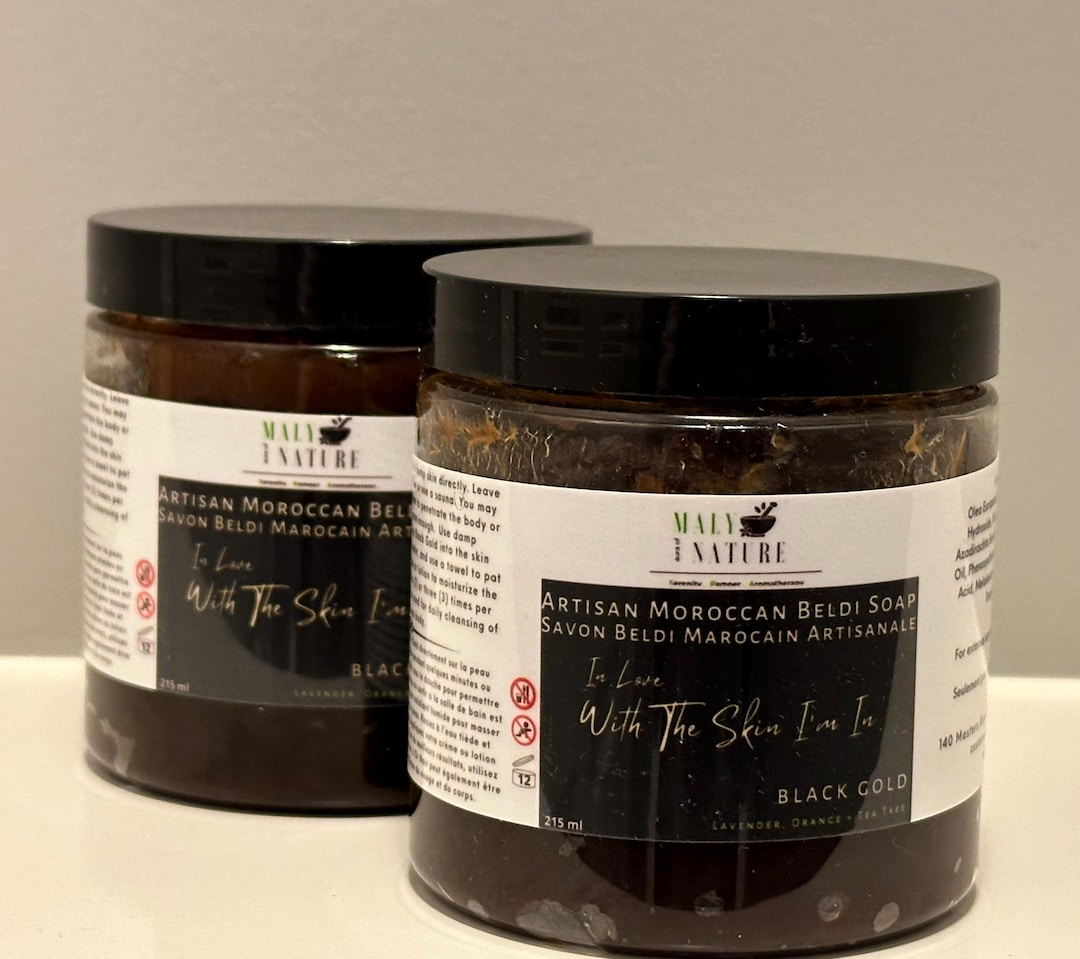 Beldi Soap With FREE Kessa Exfoliating Mitten | Black Gold | Moroccan ...