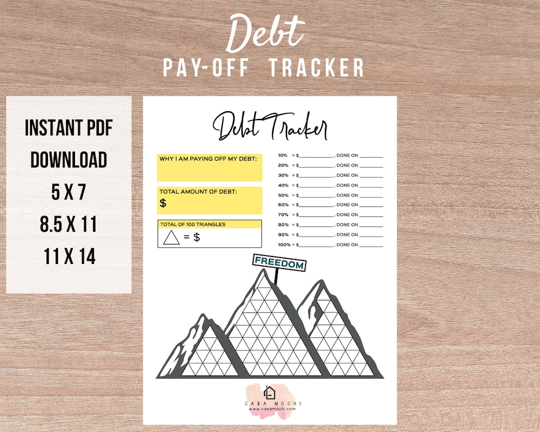 Debt Tracker, Debt Tracker Printable, Debt Payoff Tracker, Savings ...