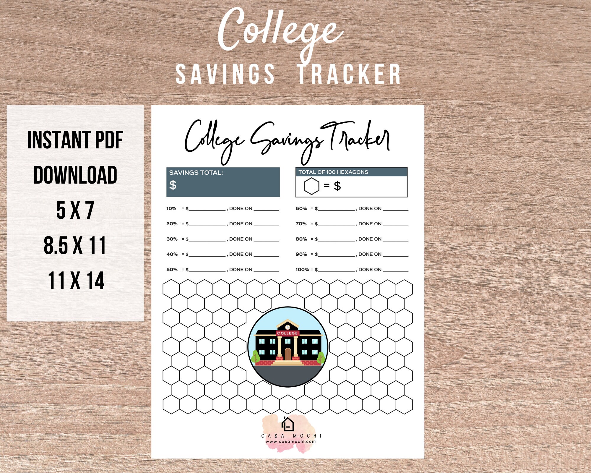 Savings Tracker, College Savings Tracker, Savings Printable, Savings ...