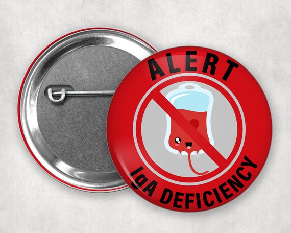 IgA Deficiency Alert button