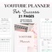 Youtube Video Planner Youtube Channel Planner Social Media - Etsy UK