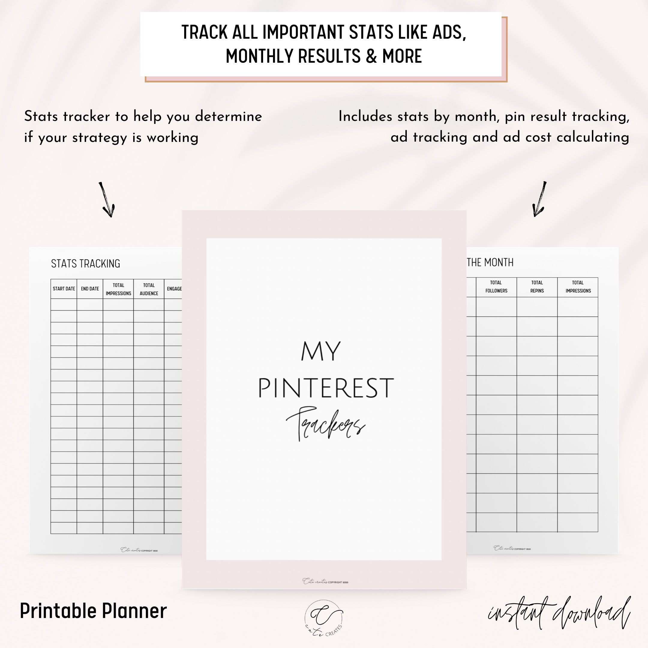 Pinterest Planner Pinterest Strategy Planner Social Media | Etsy