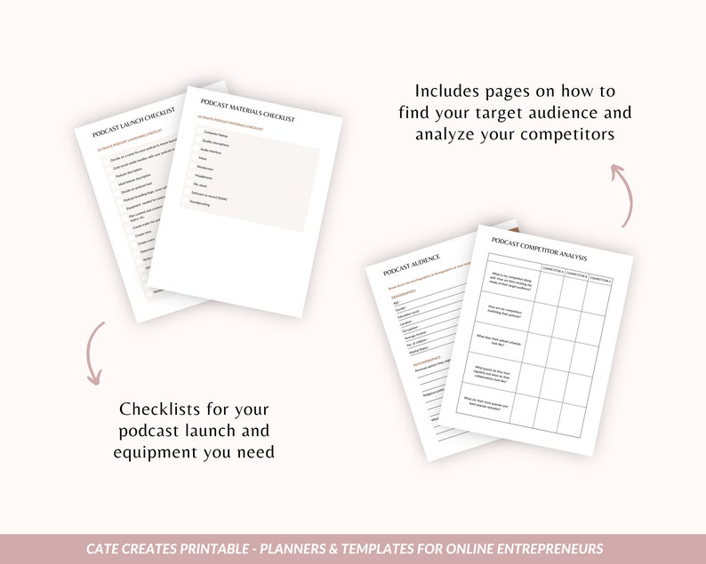 Podcast Planner Canva Template, Printable Podcast Organizer (PDF) - Etsy