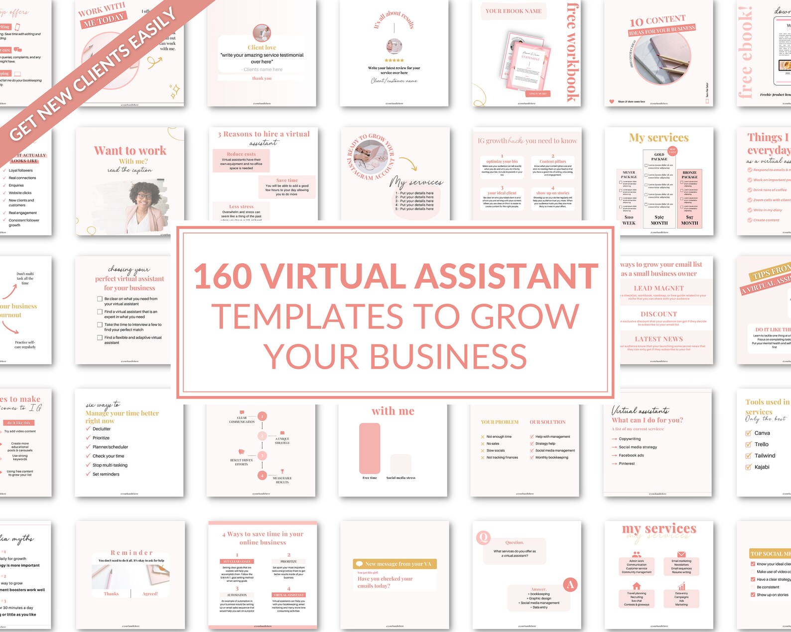 Virtual Assistant Post Templates VA Content Virtual - Etsy