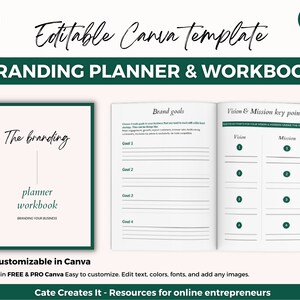 Branding Planner Canva Template, Branding Workbook, Brand Planner ...