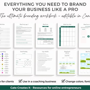 Branding Planner Canva Template, Branding Workbook, Brand Planner ...
