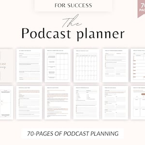 Podcast Planner, Podcast Planning, Printable Podcast Planner, Editable ...