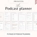 Podcast Planner, Podcast Planning, Printable Podcast Planner, Editable ...
