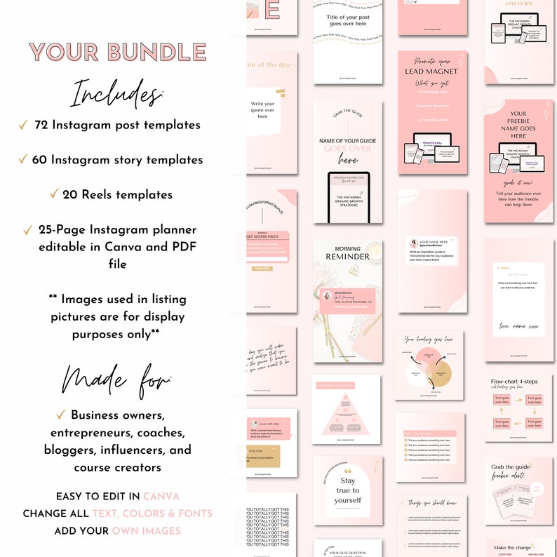 Instagram Engagement Booster Template Bundle Social Media | Etsy
