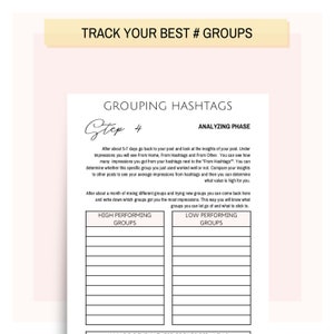 Instagram Hashtag Planner, Social Media Planner, Instagram Layout ...