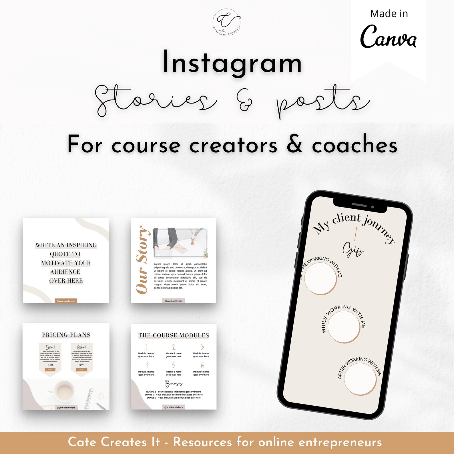Instagram Templates Bundle, Coach Templates, Course Creator Templates ...