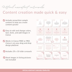 Virtual Assistant Carousel Templates, Virtual Assistant Template ...