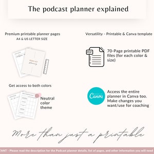 Podcast Planner, Podcast Planning, Printable Podcast Planner, Editable ...