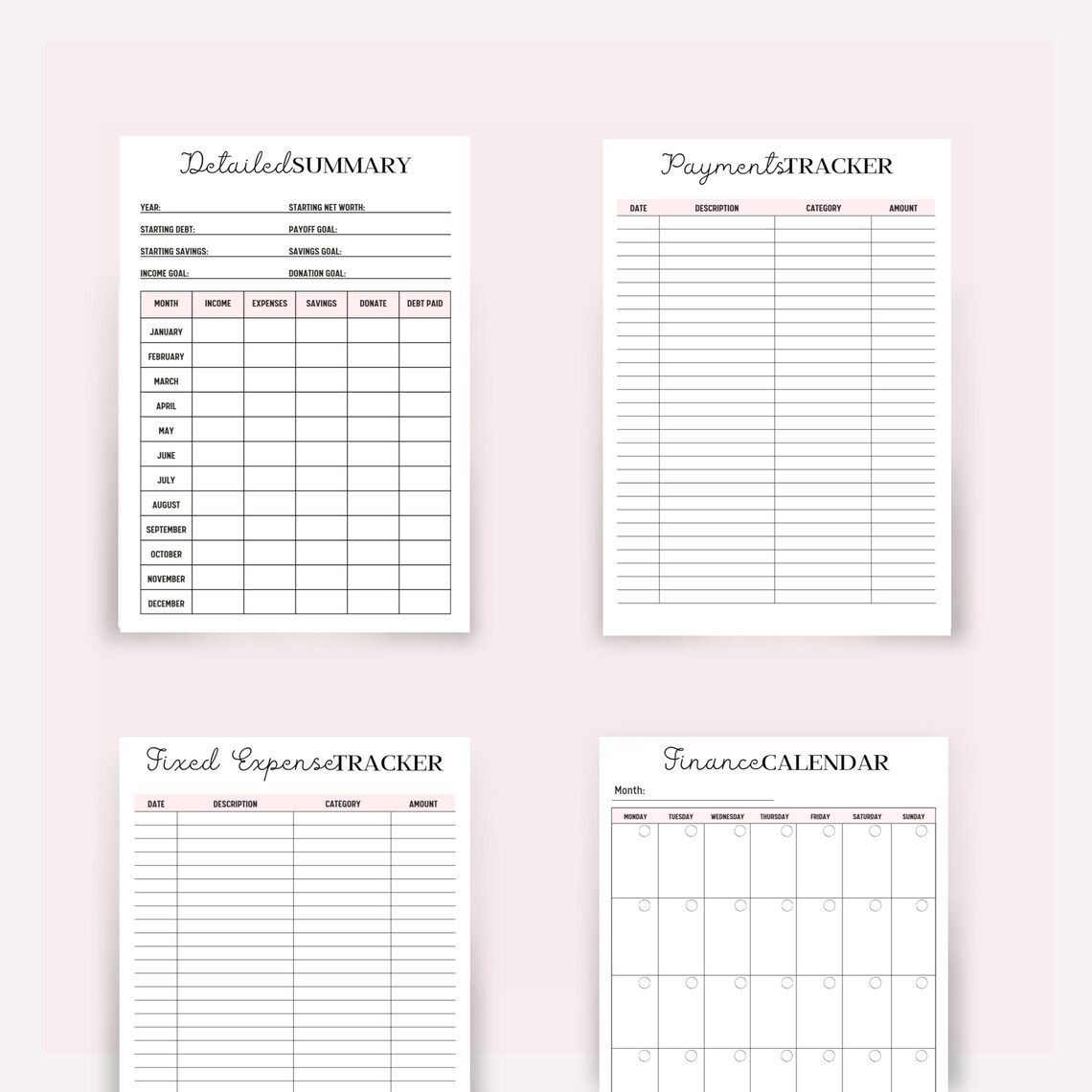 Finance Planner Bundle Planner Budget Planner Finance | Etsy