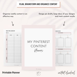 Pinterest Planner, Pinterest Strategy Planner, Social Media, Pinterest ...