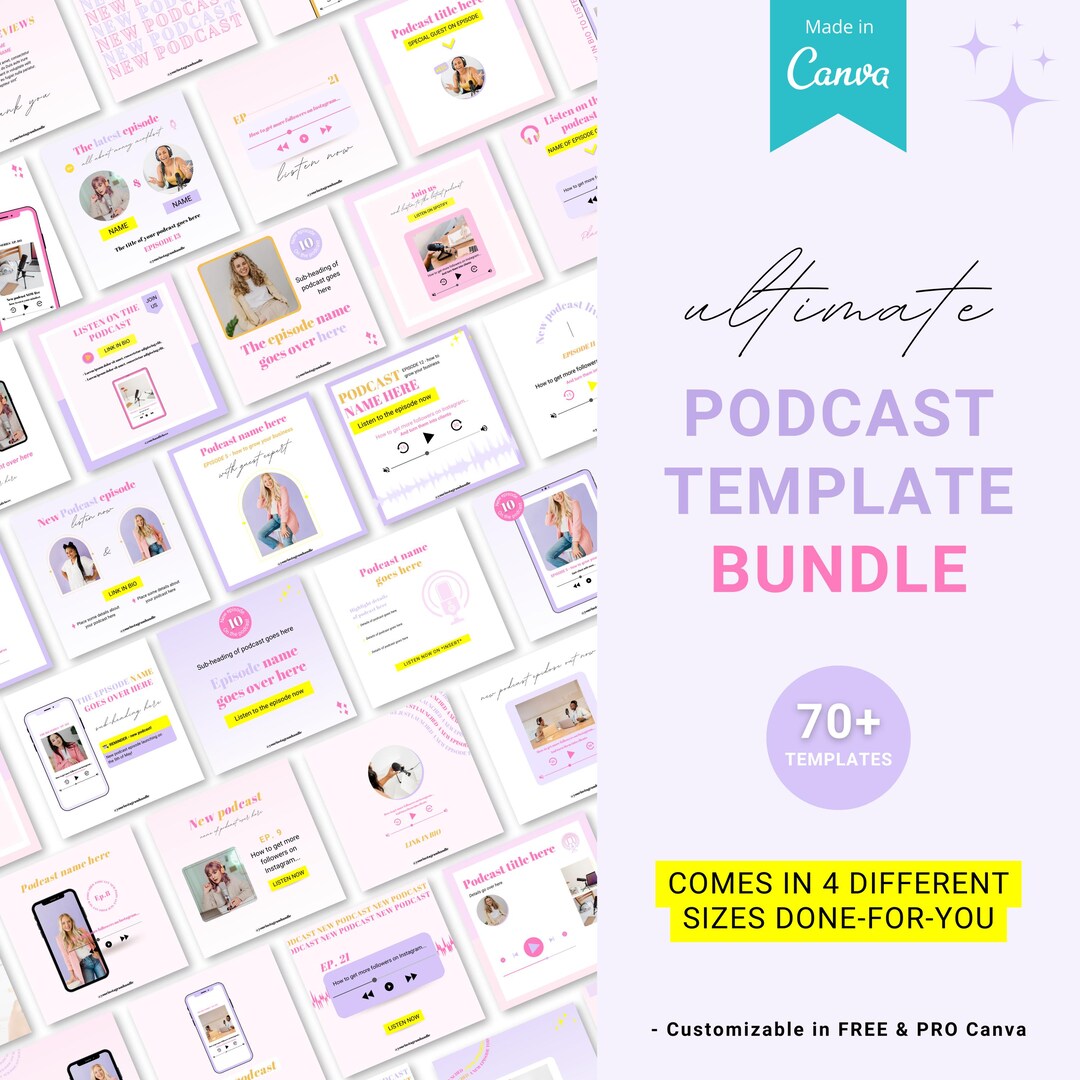 Podcast Instagram Templates, Podcast Templates, Podcast Social Media ...