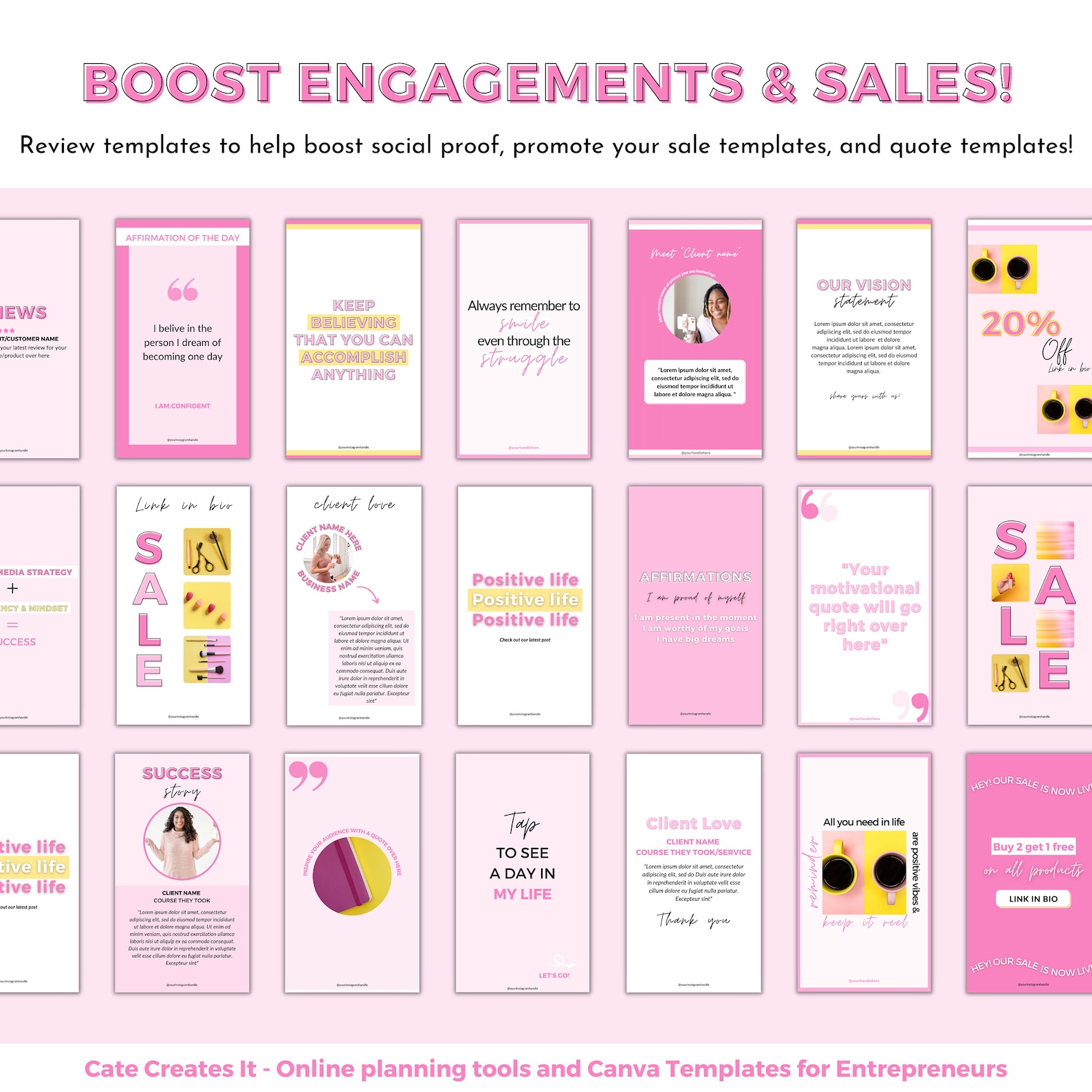 Instagram Story Templates Canva Instagram Engagement Posts - Etsy