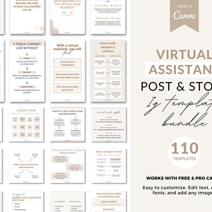 Virtual Assistant Templates, Virtual Assistant Template Bundle, Post ...