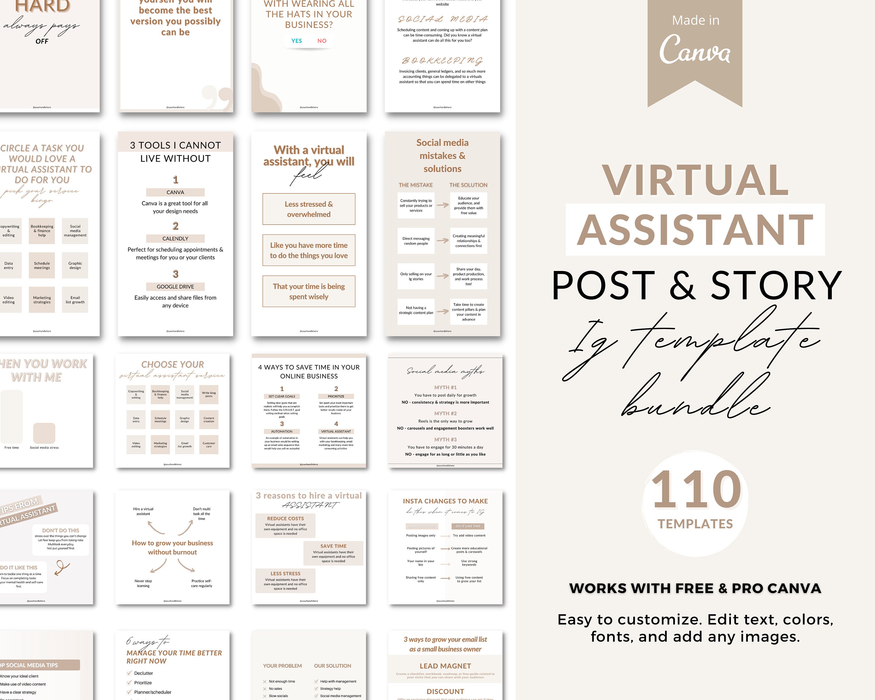 Virtual Assistant Templates Virtual Assistant Template - Etsy