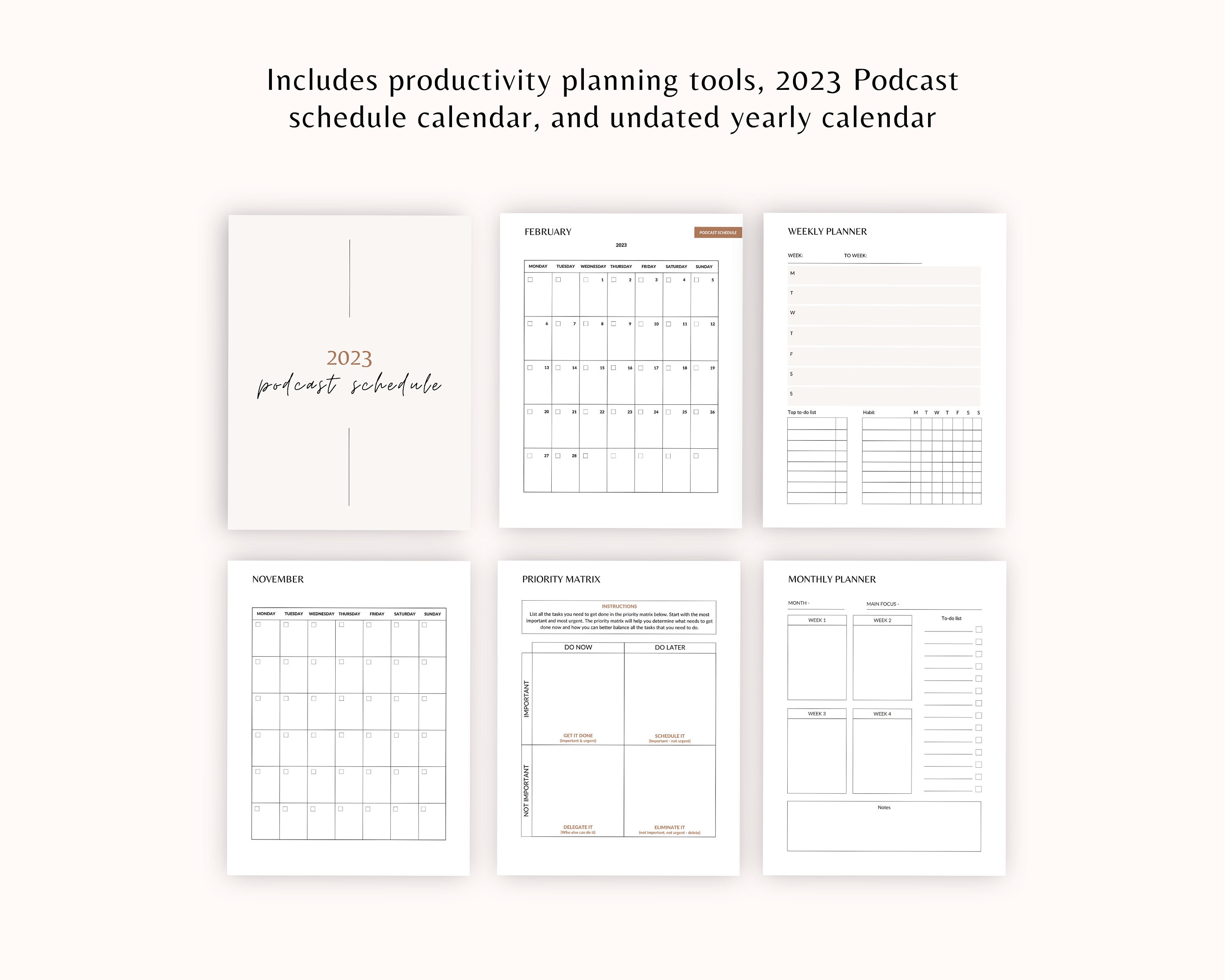 Podcast Planner Canva Template, Printable Podcast Organizer (PDF) - Etsy