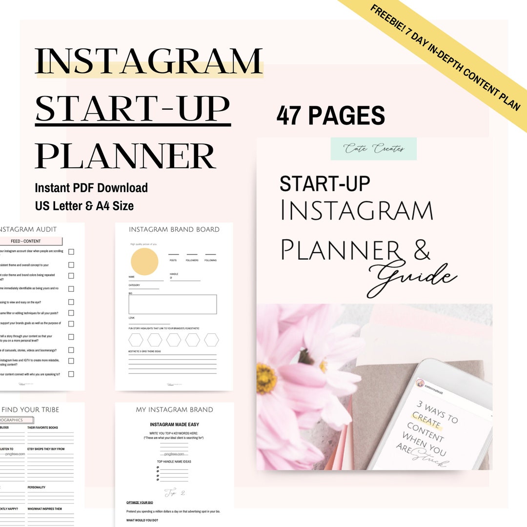 Instagram Planner, Social Media Planner, Instagram Layout, Daily ...