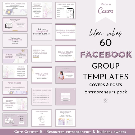 Facebook group templates Facebook Canva templates Facebook | Etsy
