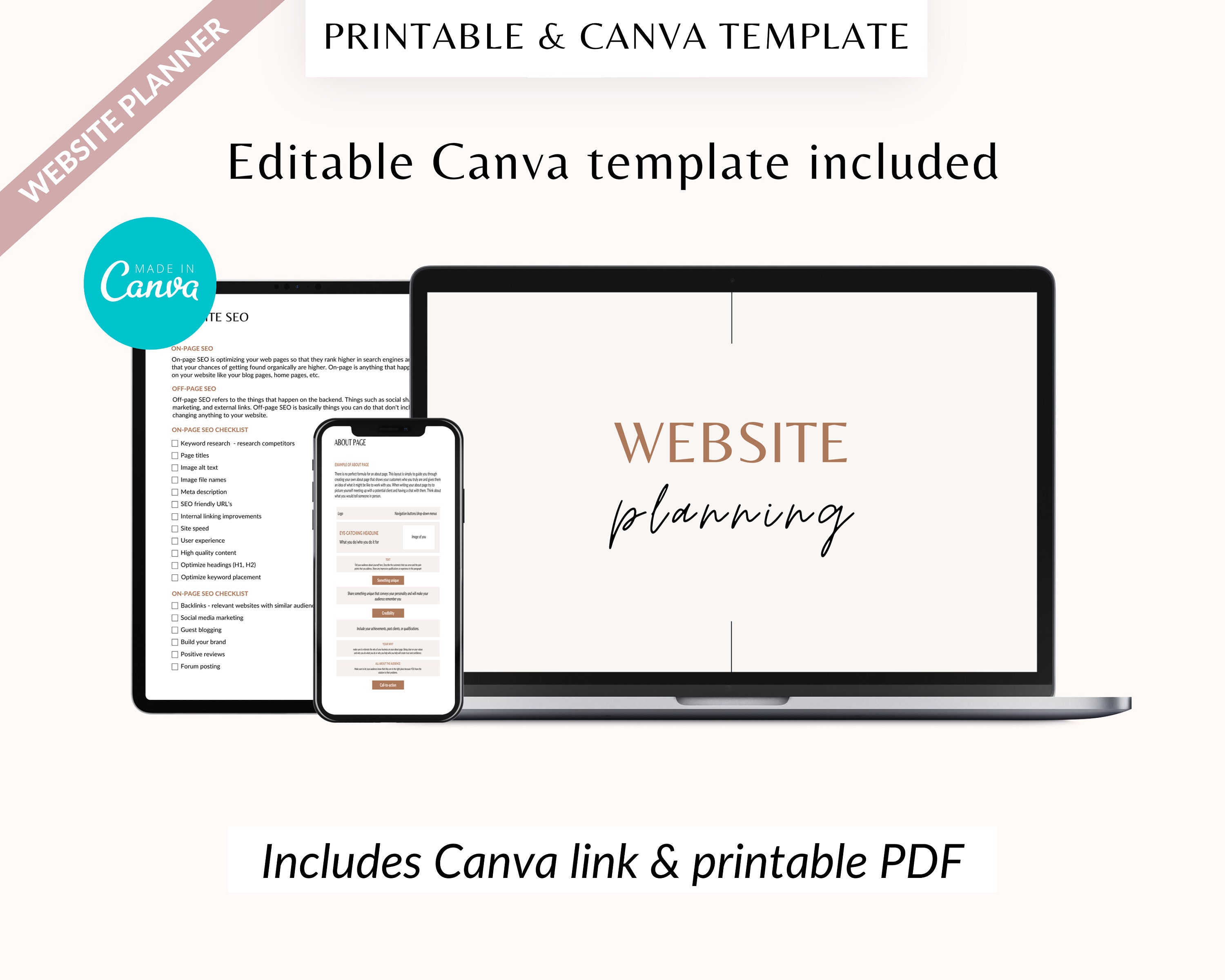 Website Planner Printable Printable Website Planner Website - Etsy UK