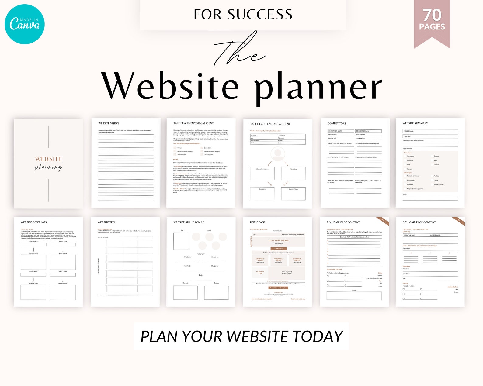 Website Planner Printable Printable Website Planner Website - Etsy