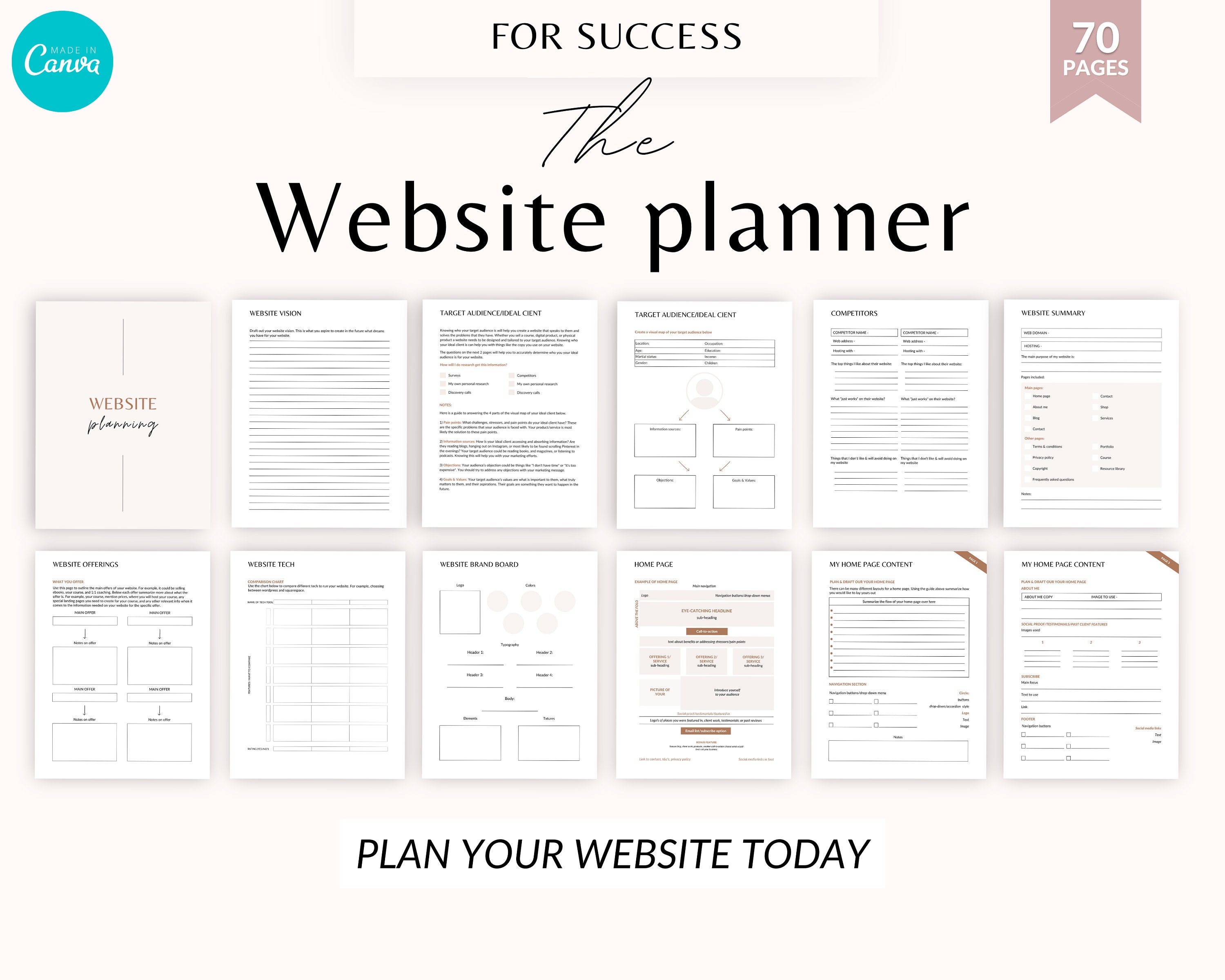 Website Planner Printable Printable Website Planner Website - Etsy UK