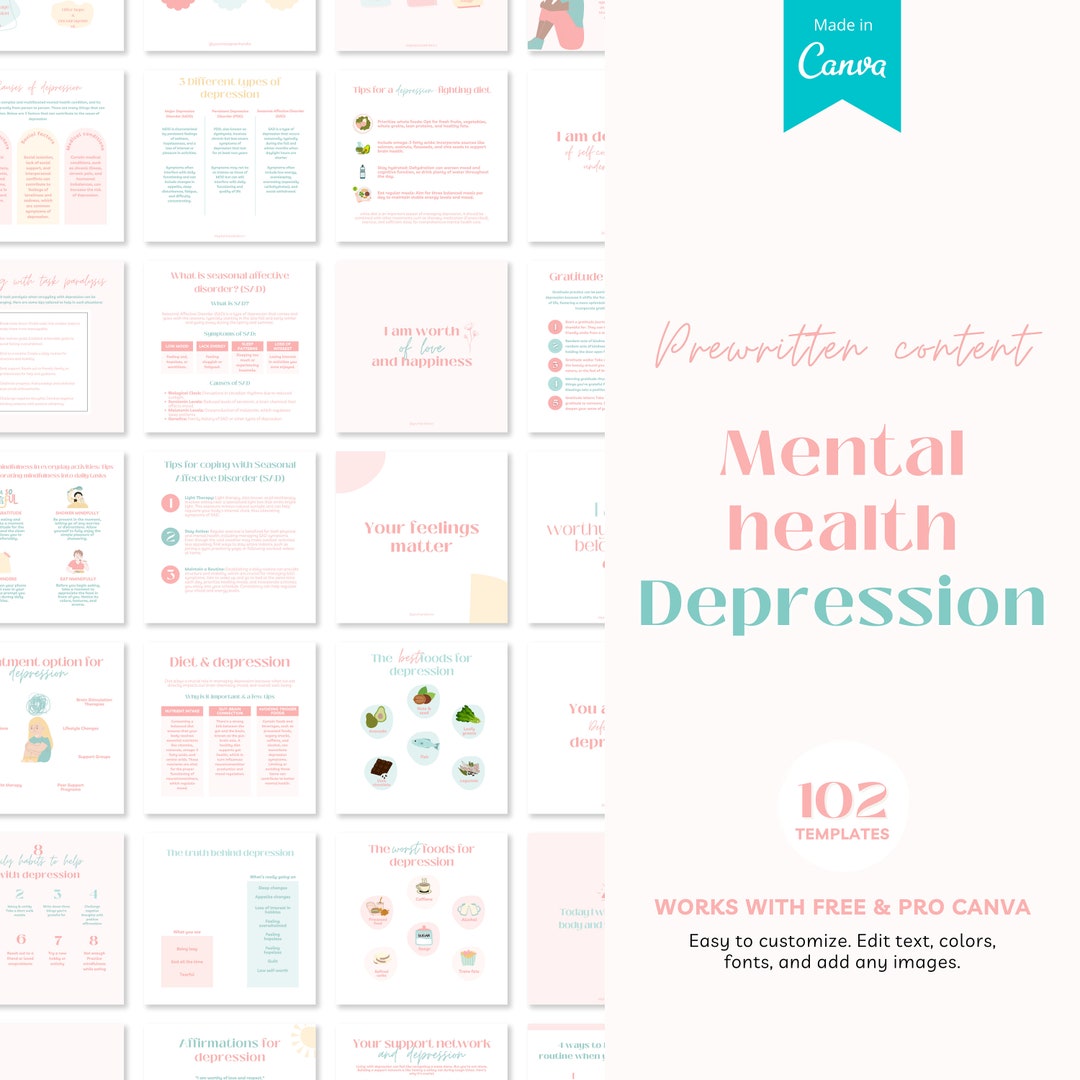 Mental Health Templates, Depression Templates, Mental Health Depression ...