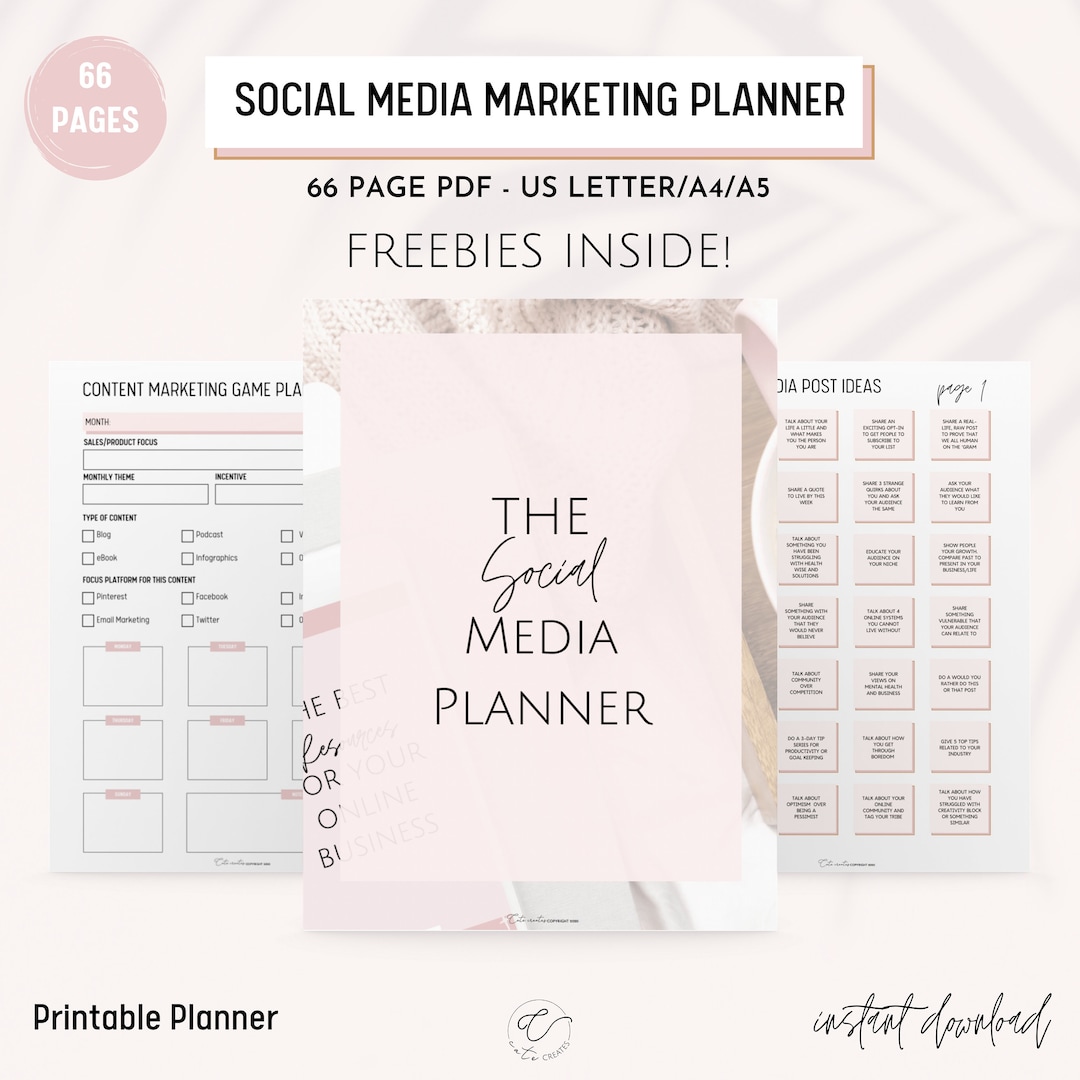 Social Media Planner, Business Planner, Blogging Planner, Instagram ...