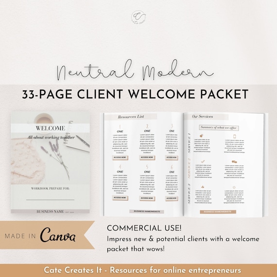 Client Welcome Kit New Client Welcome Packet Client Welcome | Etsy