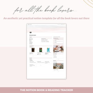 Notion Book Tracker, Notion Reading Tracker, Notion Planner, Notion Template, Notion Reading ...
