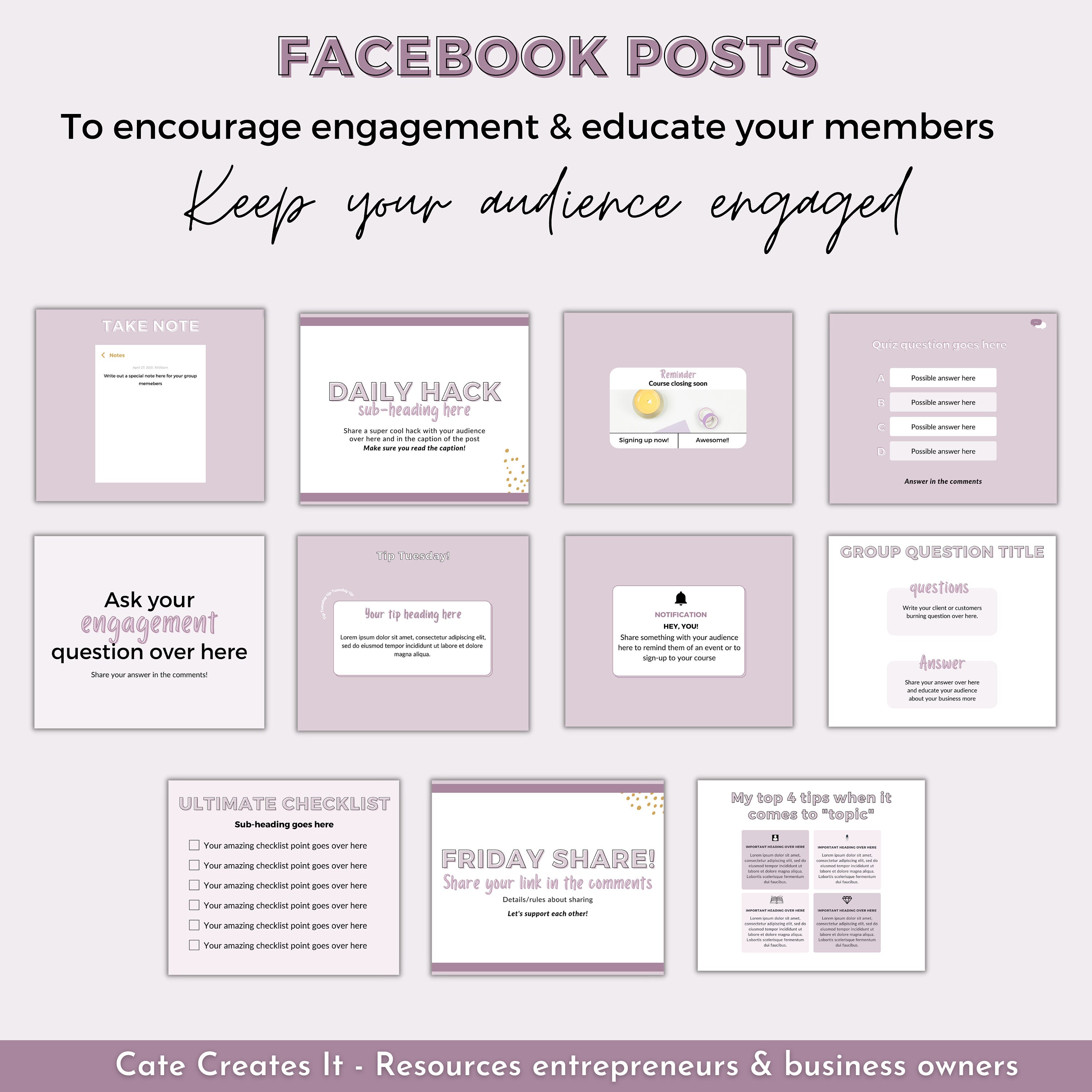 Facebook Group Templates, Facebook Canva Templates, Facebook Post ...
