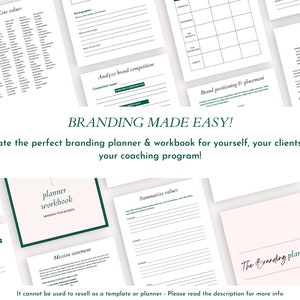 Branding Planner Canva Template, Branding Workbook, Brand Planner ...